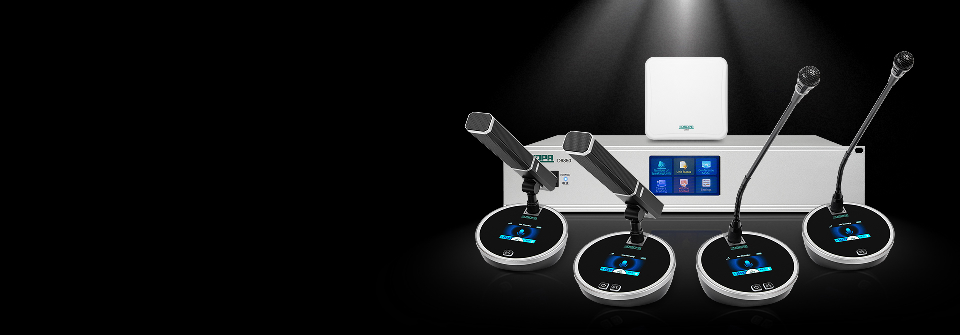 DSPPA 2.4G Wireless Conference Microphone System for Conference Room